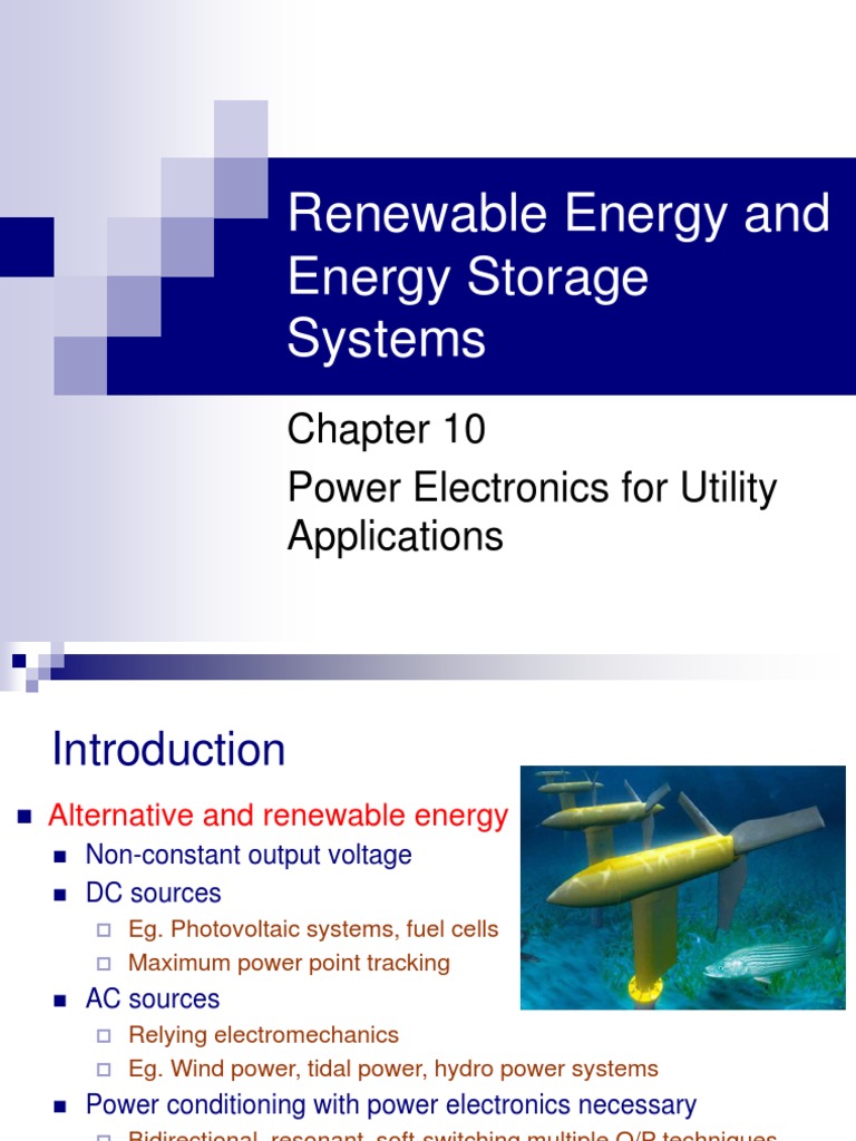 PPT Renewable Energy and Energy Storage Systems | PDF | Power Inverter ...