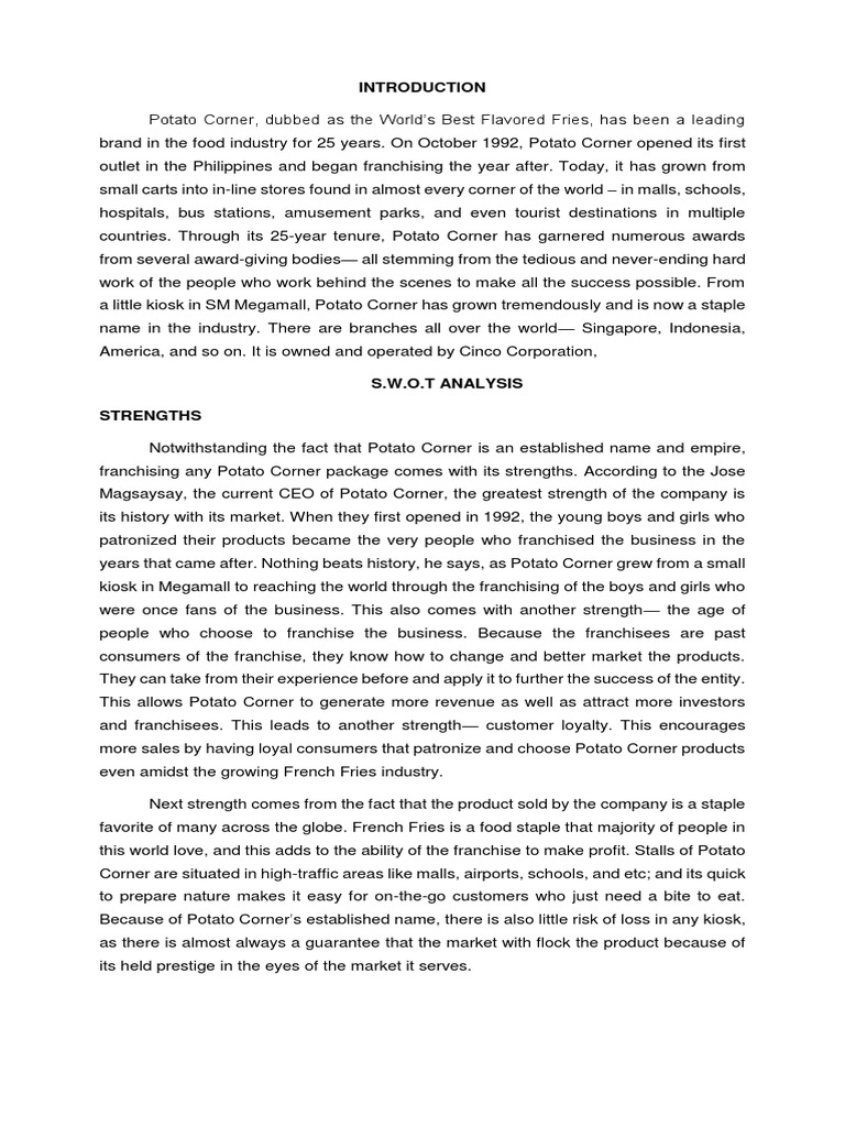 Franchising Analysis Pdf Business