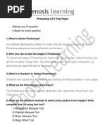 Photoshop MCQ Questions and Answers | PDF | Adobe Photoshop | Imaging