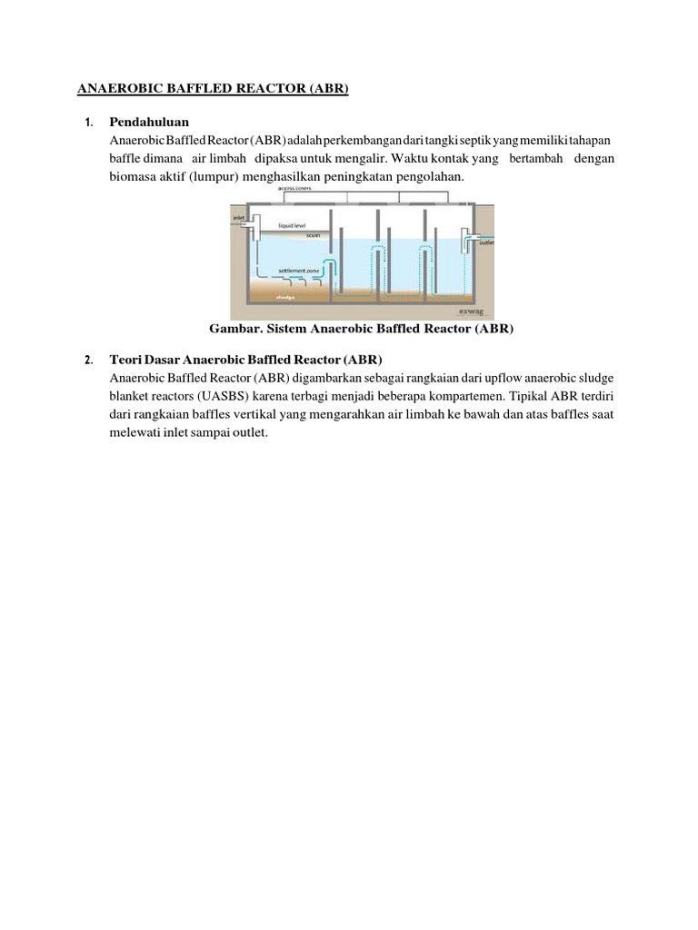 Anaerobic Baffled Reactor (Abr) Pendahuluan | PDF