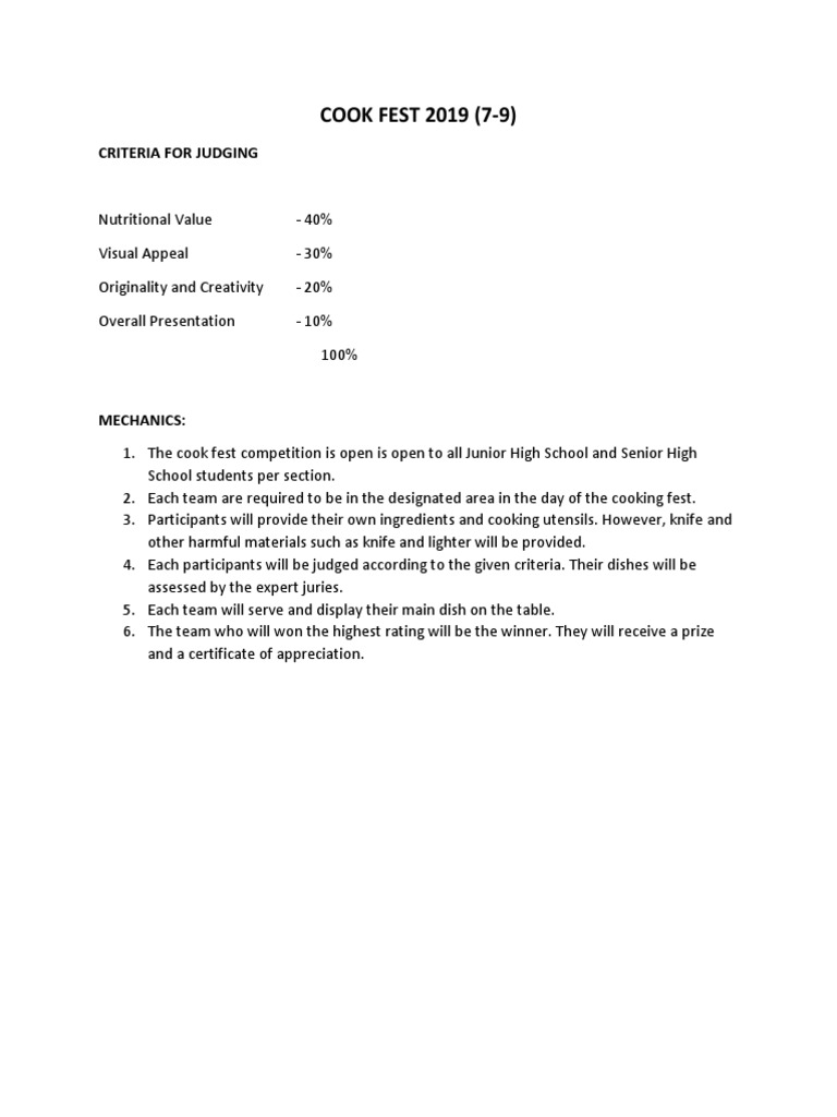 Cook Fest 2019 | PDF | Wellness | Technology & Engineering