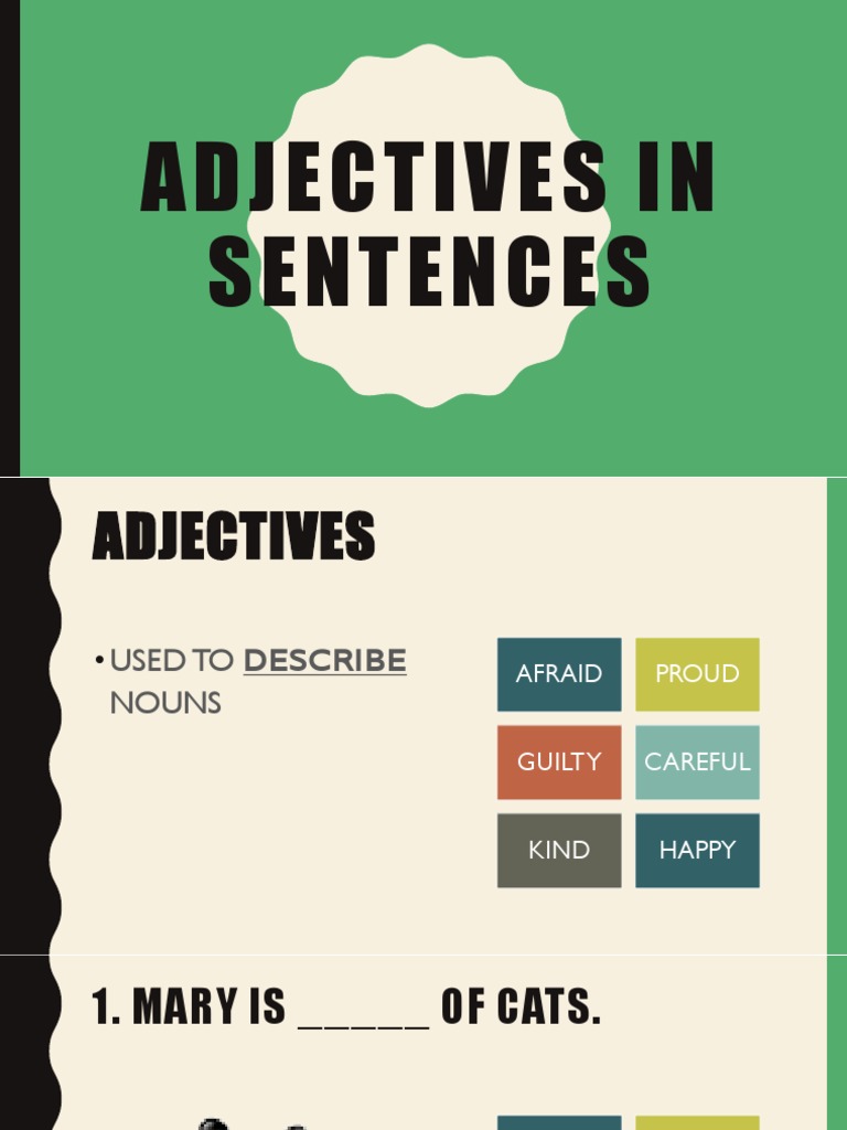 Adjectives in Sentences | PDF | Adjective | Languages