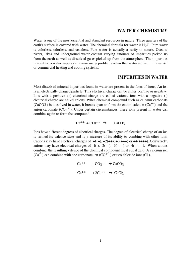 Basic Water Chemistry For Power Plant | PDF | Alkalinity | Ph