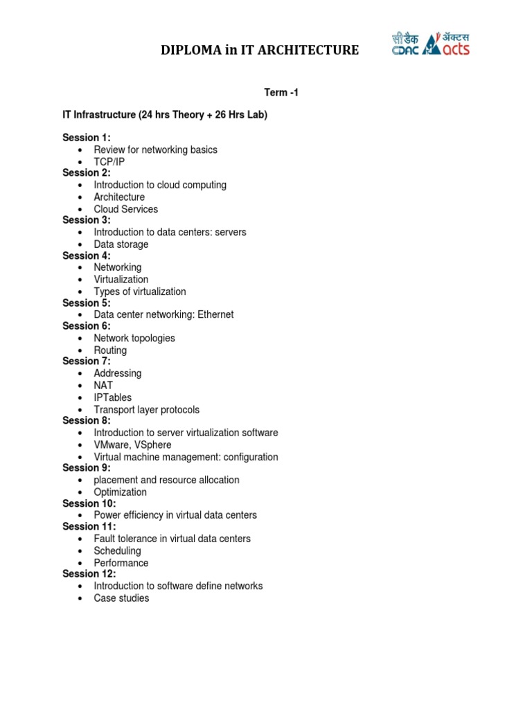 IT Infrastructure Syllabus | PDF | Data Center | Computer Network