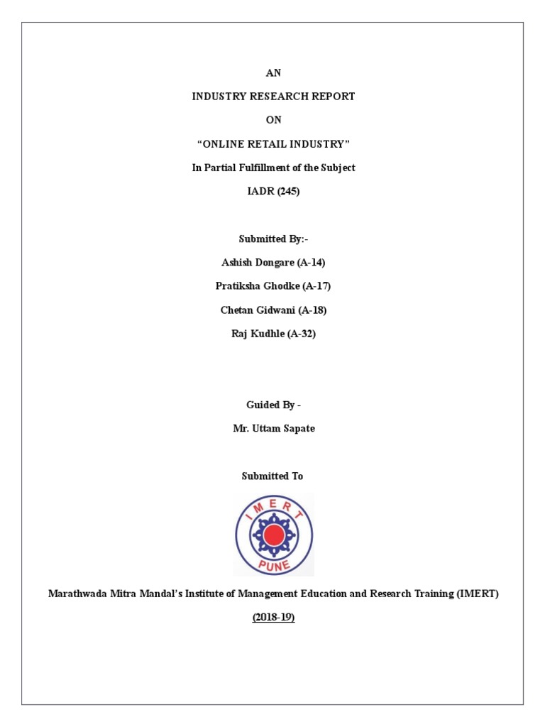 Iadr Final Report Group 2 | PDF | Online Shopping | E Commerce