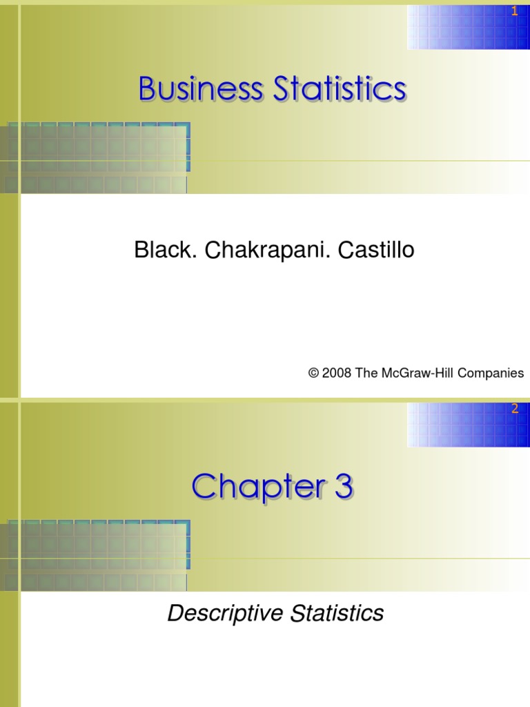 Lecture 3. Descriptive Statistics | PDF | Variance | Coefficient Of ...