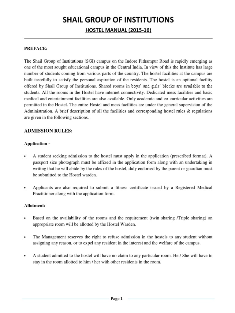 A Comprehensive Guide to Hostel Life: Rules, Regulations and Facilities ...