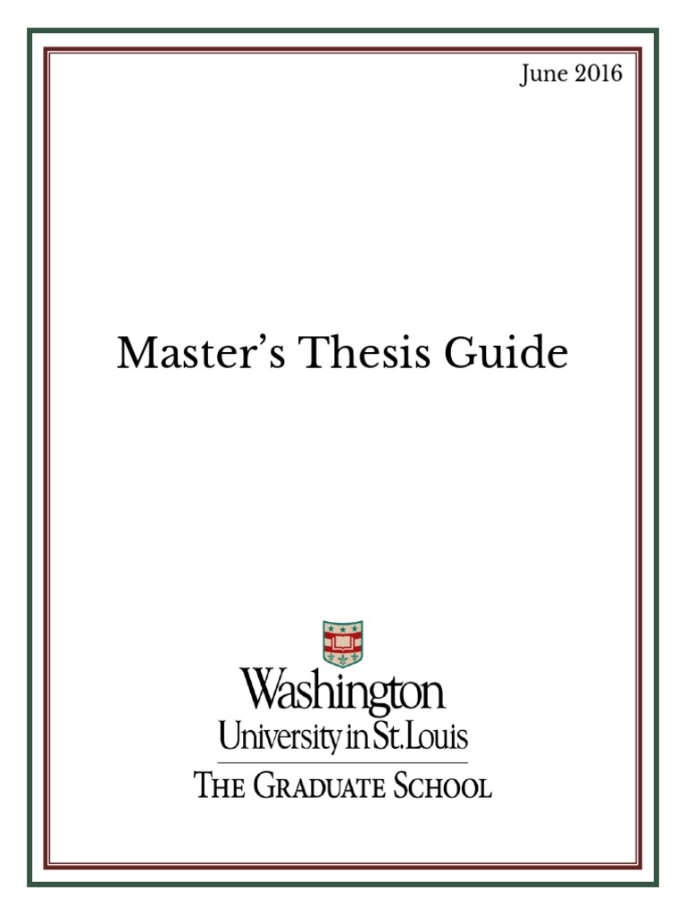 Master Thesis Guidlines | PDF | Thesis | Graduate School