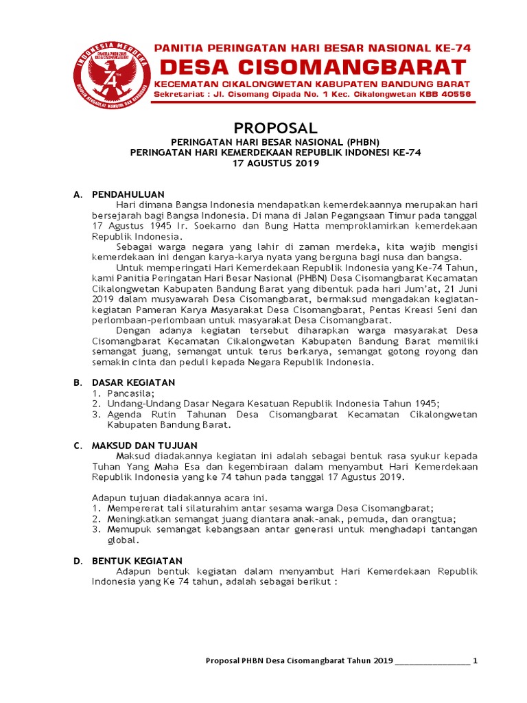 Proposal PHBN 2019 | PDF