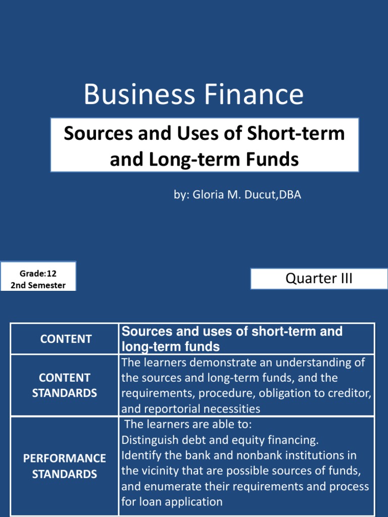 Chapter 4 Sources of Funds | PDF | Loans | Debt