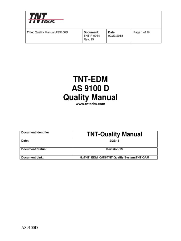 AS9100 - Qualityman | PDF | Business Process | Quality Management