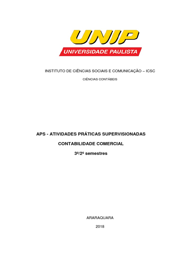 APS Unip 2 Ano 1 Semestre | PDF | Contabilidade | Science