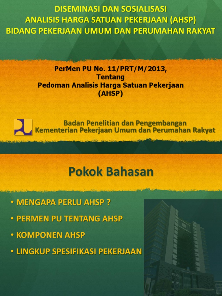 Ahsp Umum Rev Isk Atd | PDF
