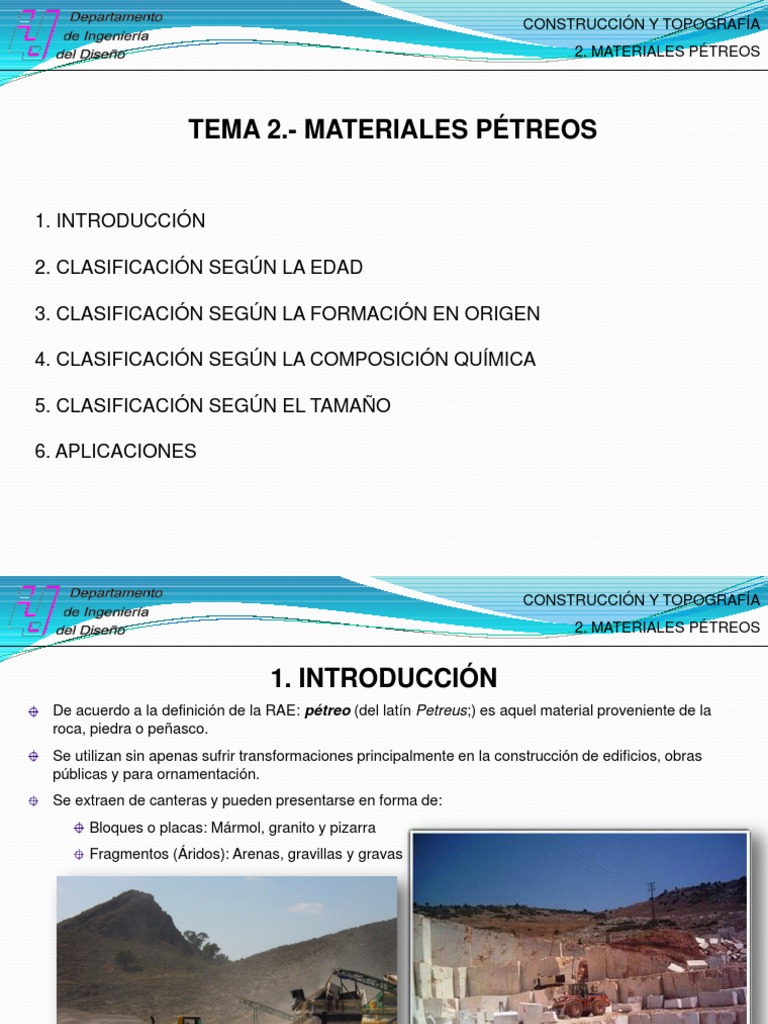 Classification and Applications of Stone Materials | PDF | Roca ...