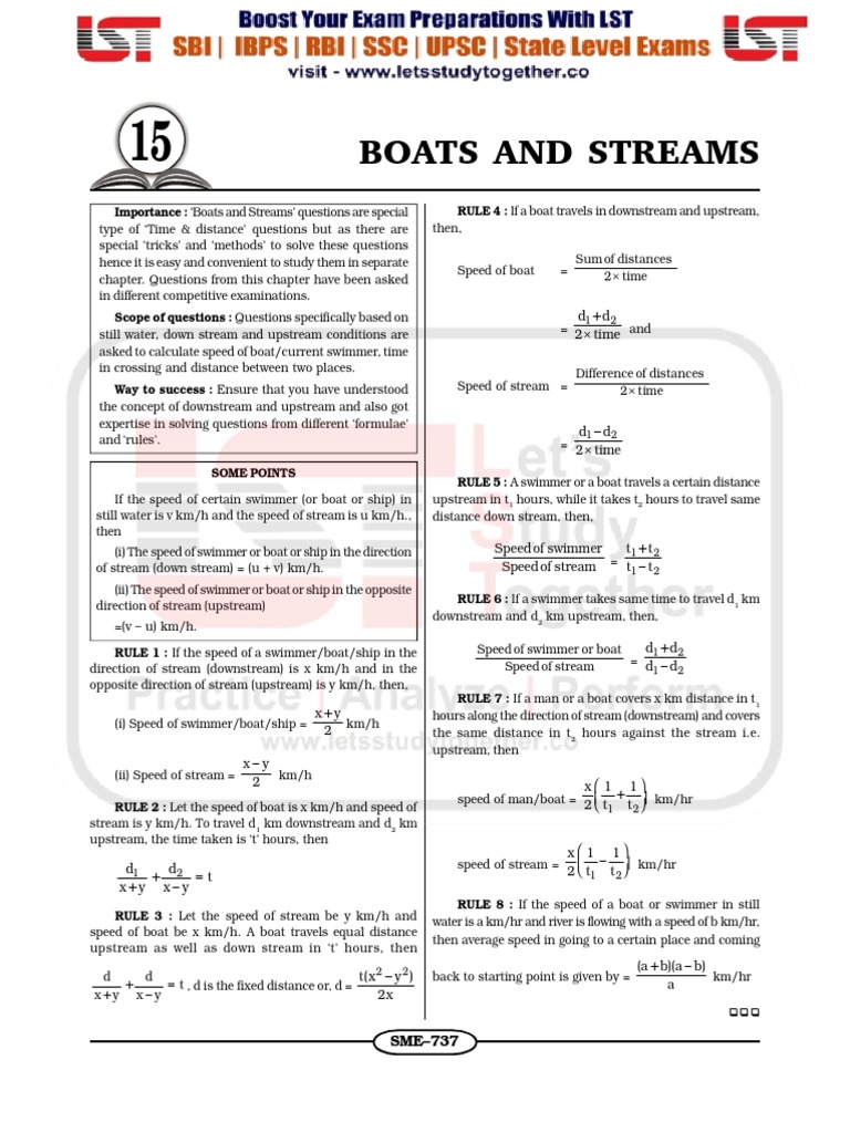 Boats & Streams Question With Solution Free PDF@WWW - Letsstudytogether ...