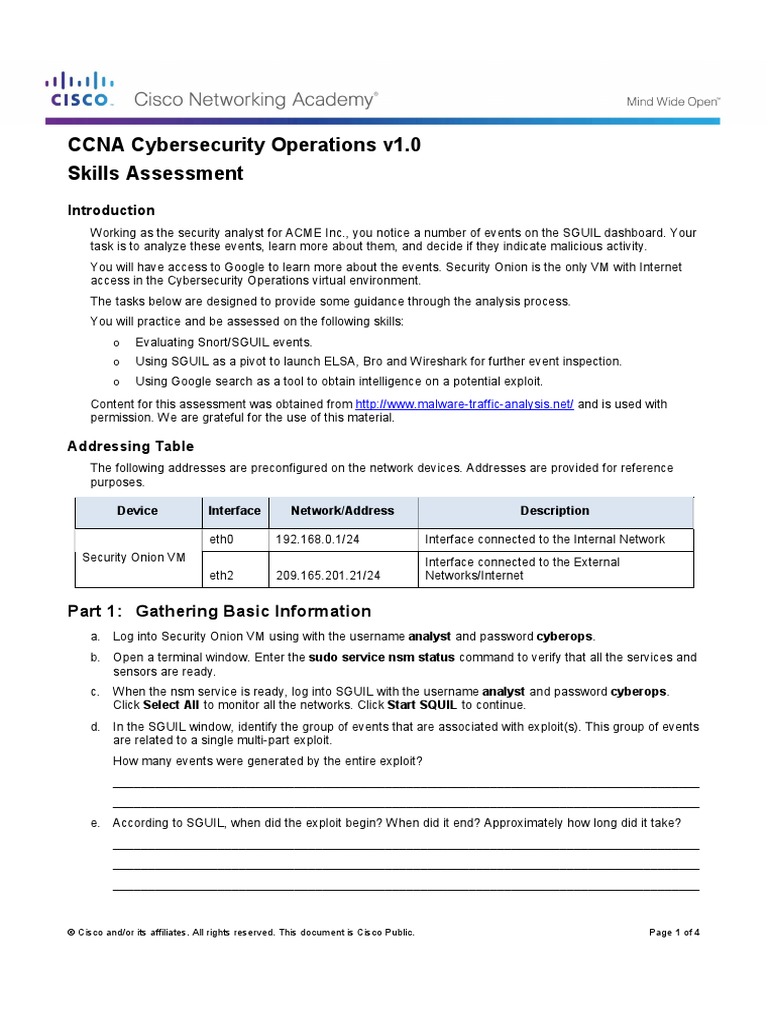 CCNA Cybersecurity Operations v1.0 | PDF | Cisco Certifications | Computer Security