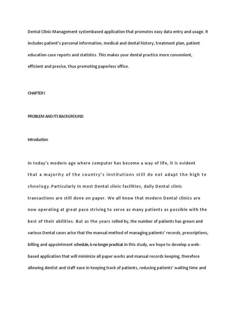 Dental Clinic Management System | PDF | Human Tooth | Dentistry
