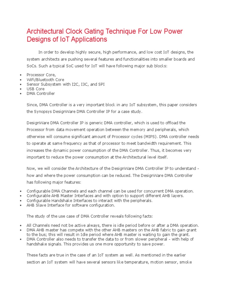 Architecture Clock Gating | PDF | System On A Chip | Internet Of Things