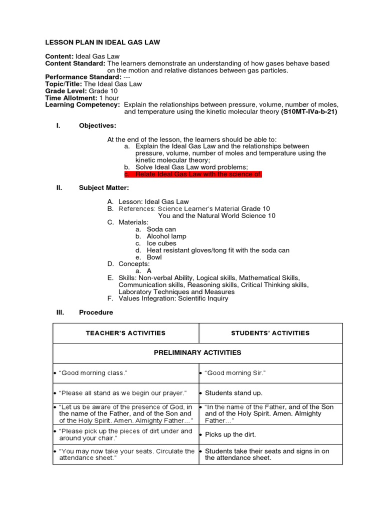 Gas Laws Part 7 Ideal Gas Law | PDF | Gases | Mole (Unit)