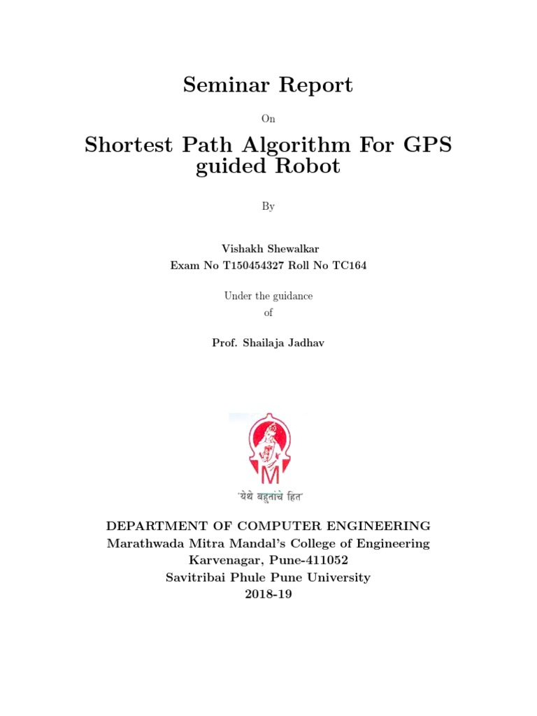 Shortest Path Algorithm For GPS Guided Robot | PDF | Robot | Robotics