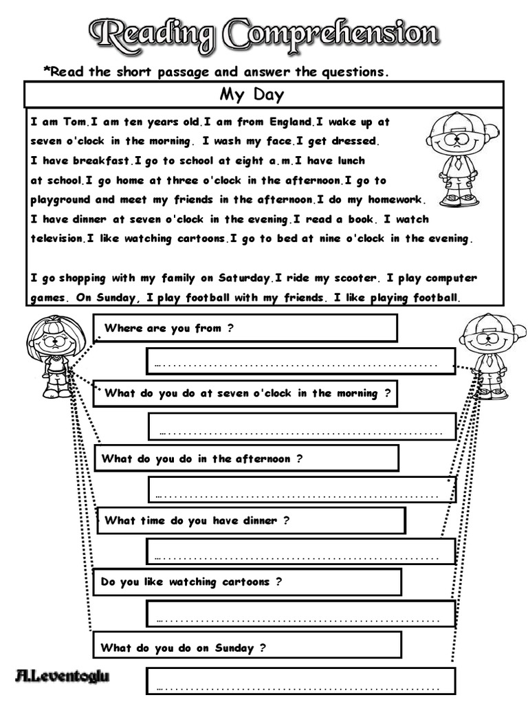 My Day: Read The Short Passage and Answer The Questions | PDF