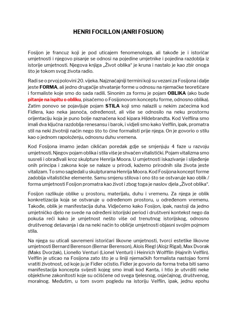 Likovna Estetika II Skripta | PDF