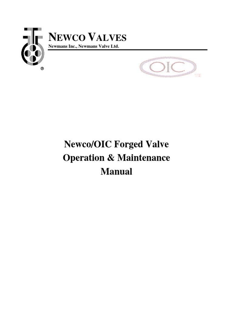 Forged Valves - Operation & Maintenance Manual | PDF | Valve | Screw
