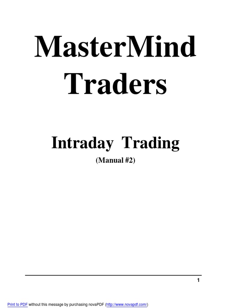 Mastermind Traders: Intraday Trading | PDF | Market Trend | Technical ...
