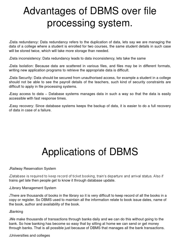 Dbms | PDF | Relational Database | Databases