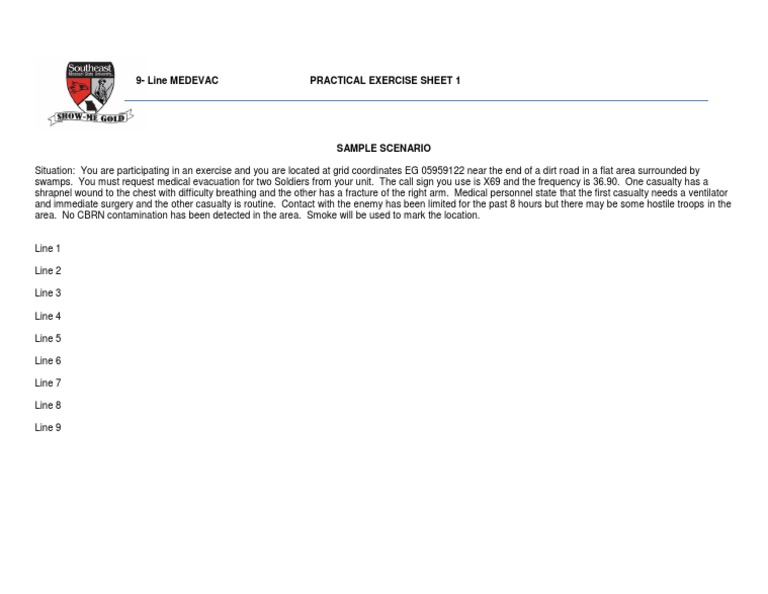 MEDEVAC Request Scenario Guide | PDF | Science & Mathematics