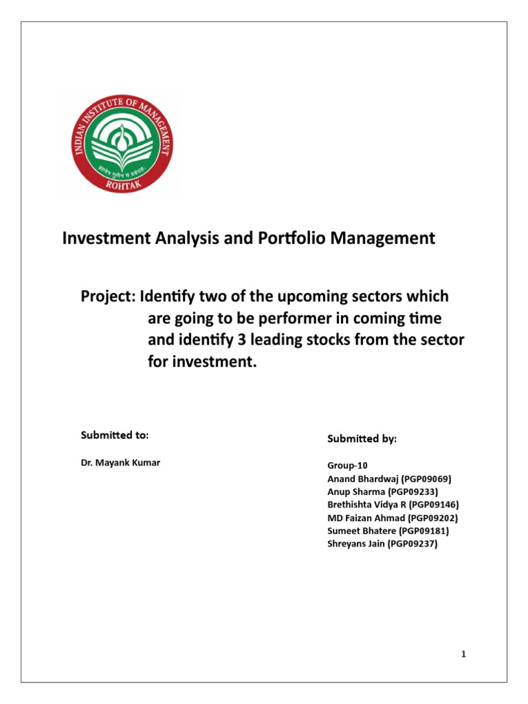 IAPM Group10 Report | PDF | Beta (Finance) | Solar Power