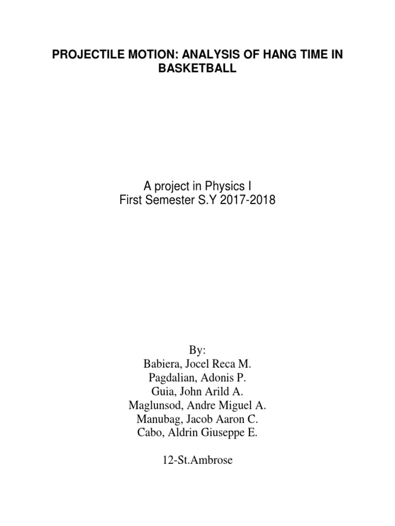 Projectile Motion | PDF | Time | Classical Mechanics