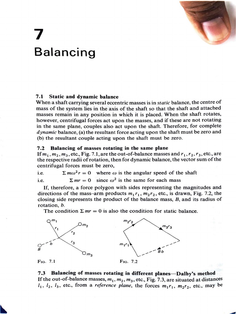 Balancing Chapter | PDF | Rotation Around A Fixed Axis | Angle