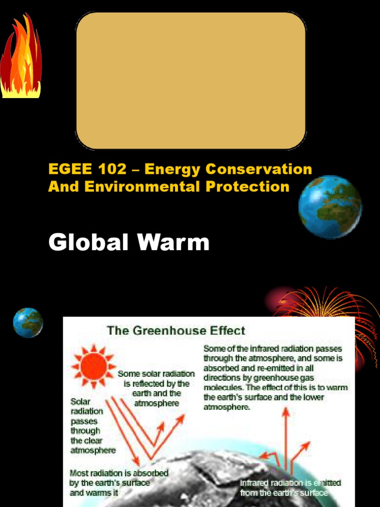 Global Warm: EGEE 102 - Energy Conservation and Environmental ...