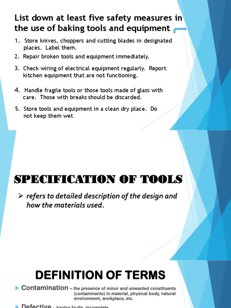 Specification of Tools. 4th Observation | Download Free PDF | Knife | Spoon