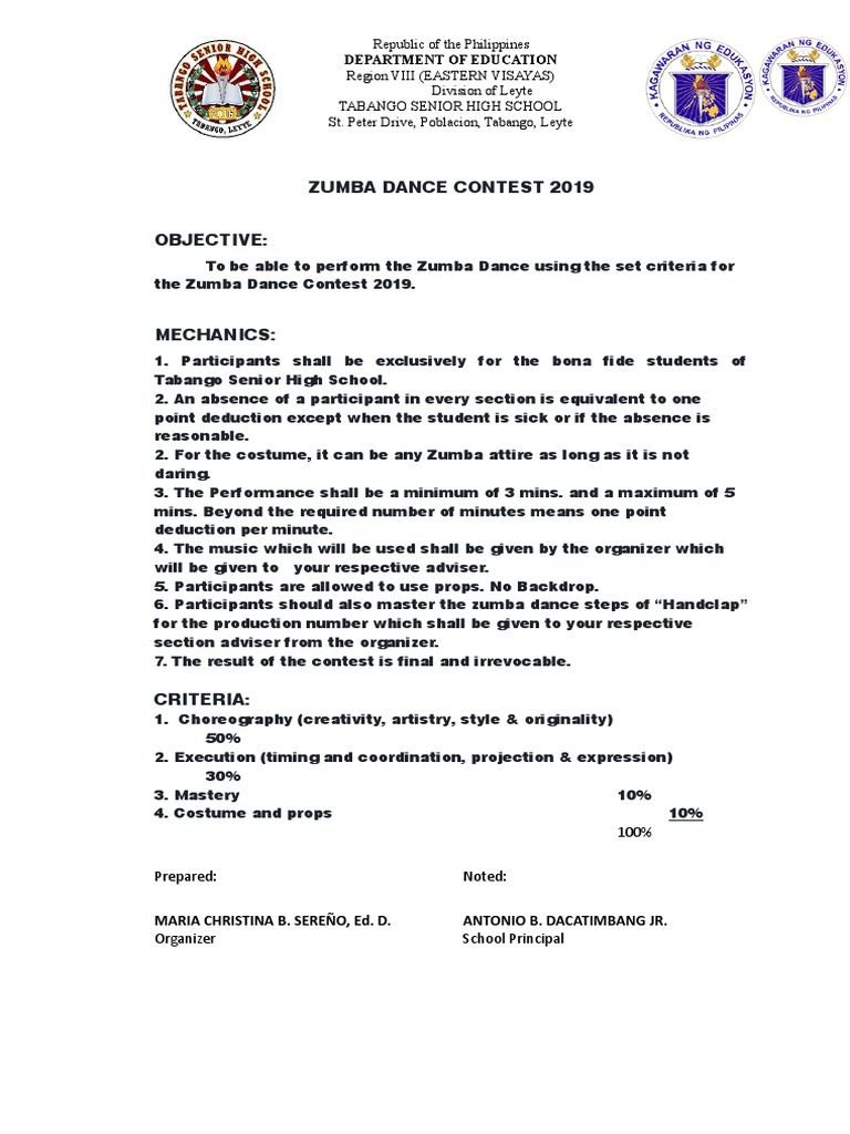 Zumba Dance Contest Mechanics | PDF | Wellness