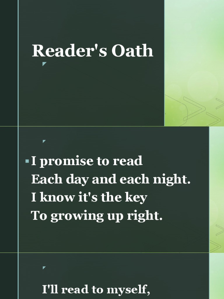 Reader's Oath | PDF