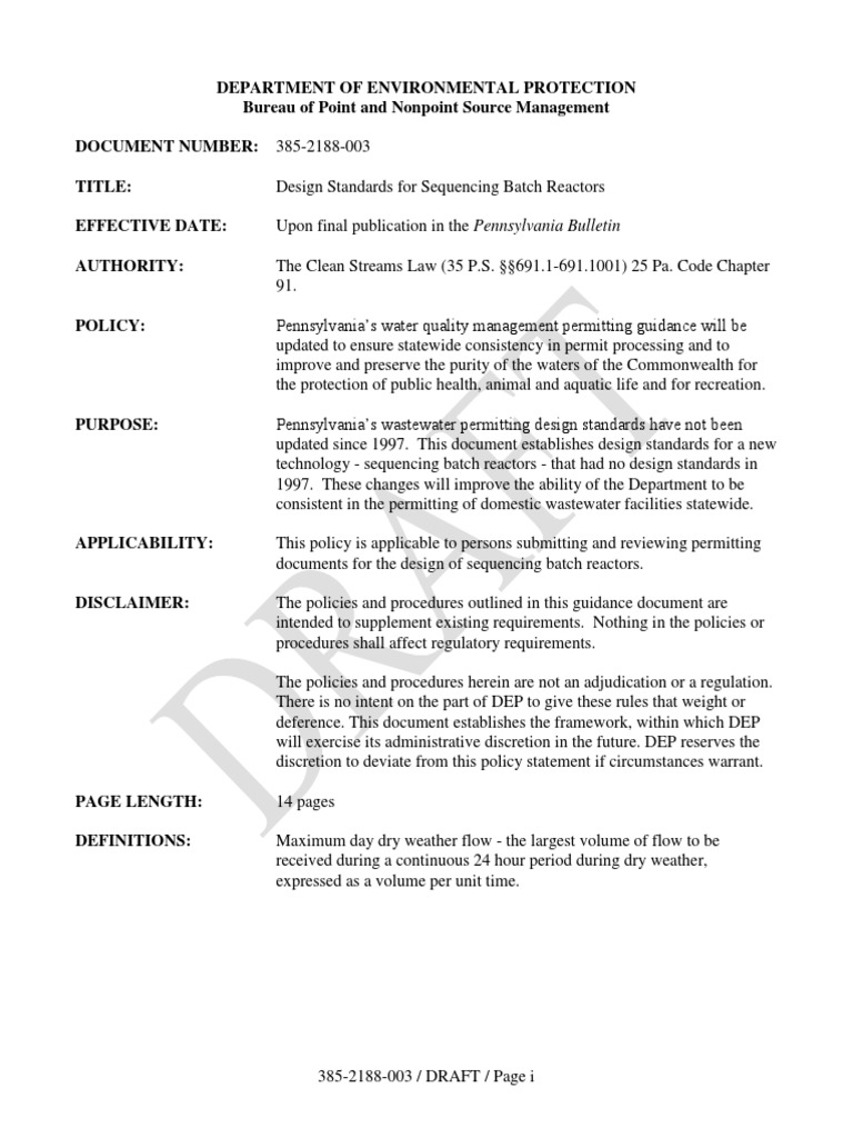 SBR Design | PDF | Sewage Treatment | Sanitary Sewer