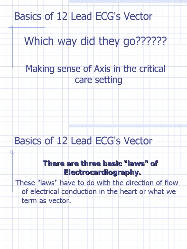 Vector Basics of 12 Lead ECG's1.1 | PDF | Electrocardiography ...