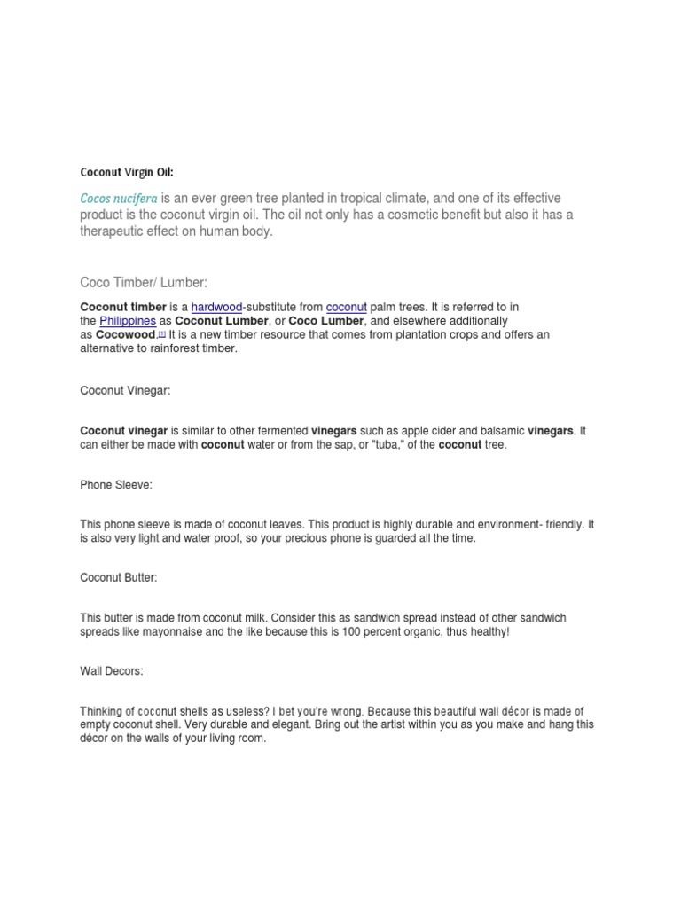 TLE Research Coconut Trees | PDF