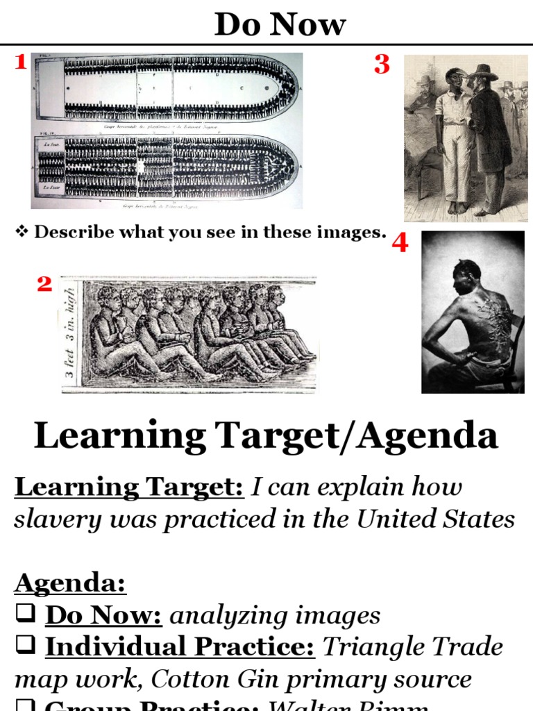 Lesson #3 Presentation - Slavery in America | PDF