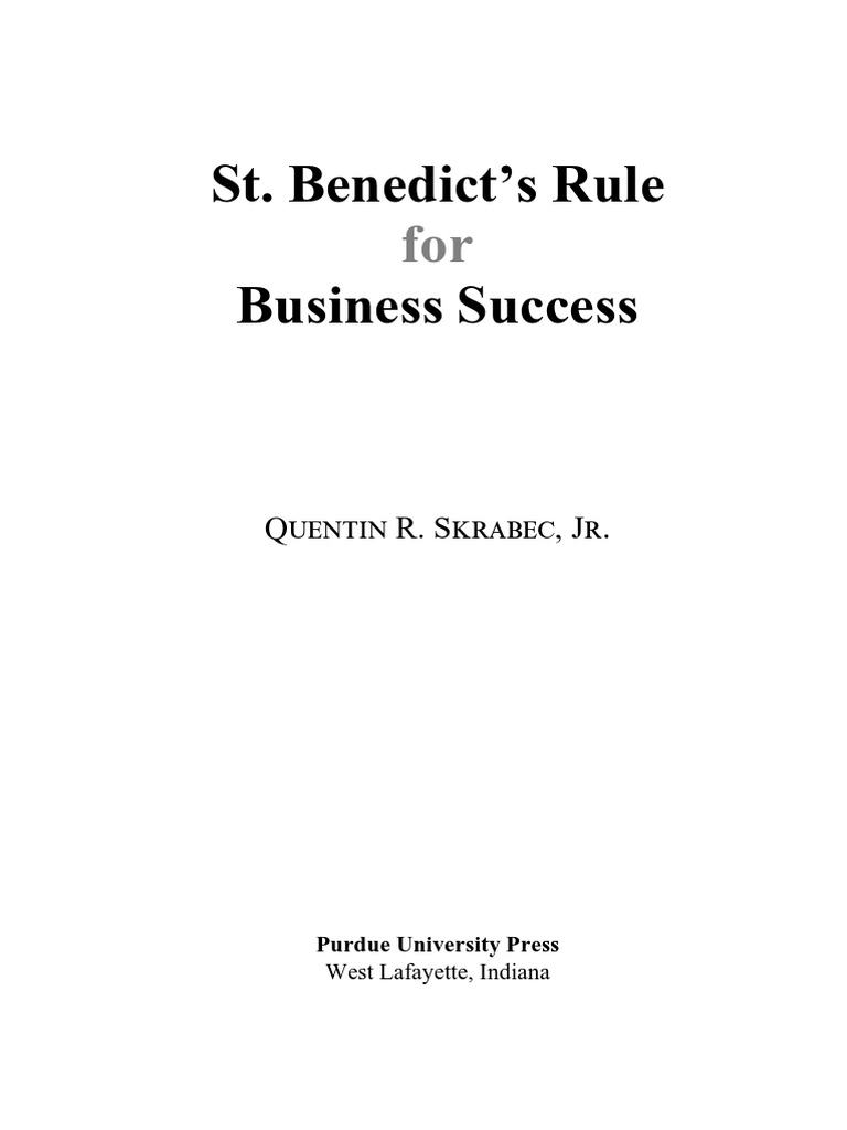 Rules of St. Benedict PDF | PDF | Monasticism | Catholic Church