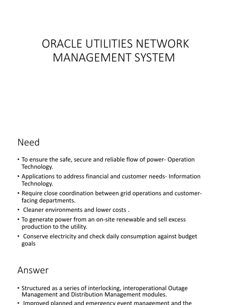 Oracle Utilities Network Management System | PDF | Electrical Grid ...