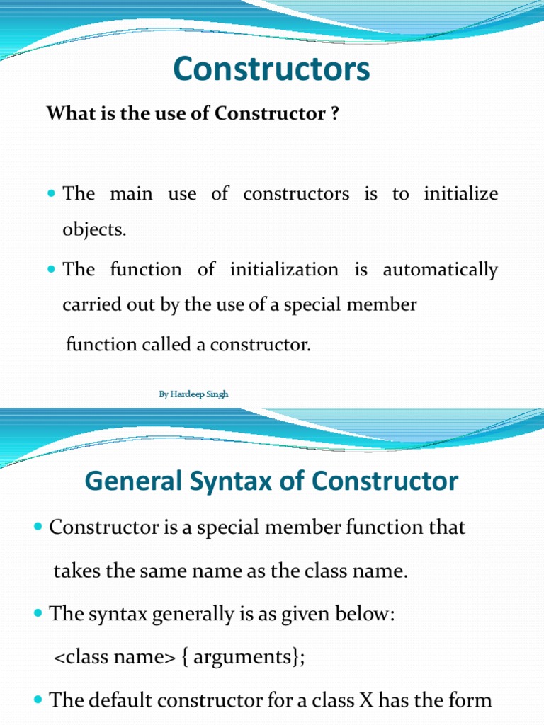 Constructor Destructor PDF | Download Free PDF | Constructor (Object Oriented Programming ...