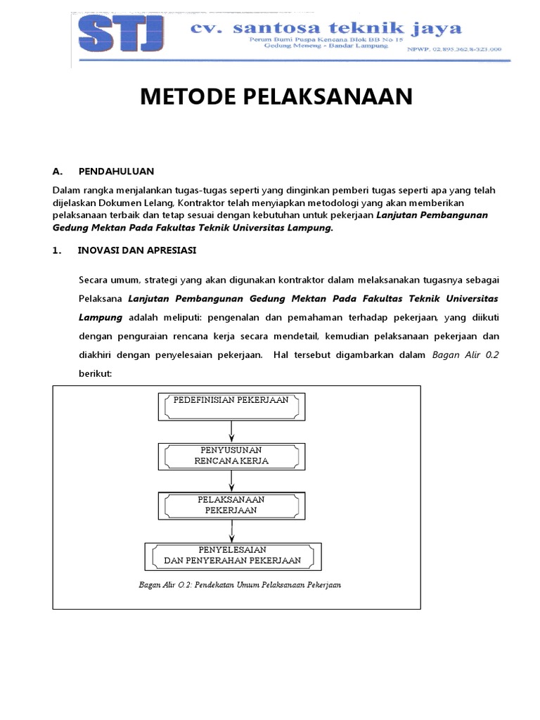 Metode Pelaksanaan Pekerjaan | PDF