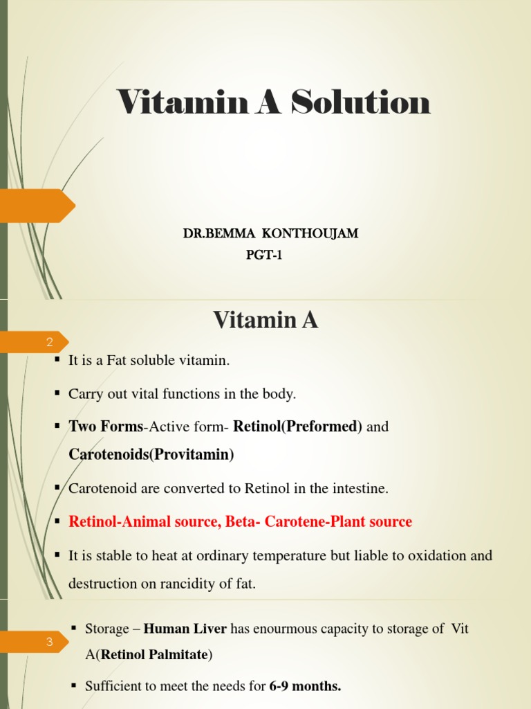 Vitamin A | PDF | Vitamin A | Determinants Of Health