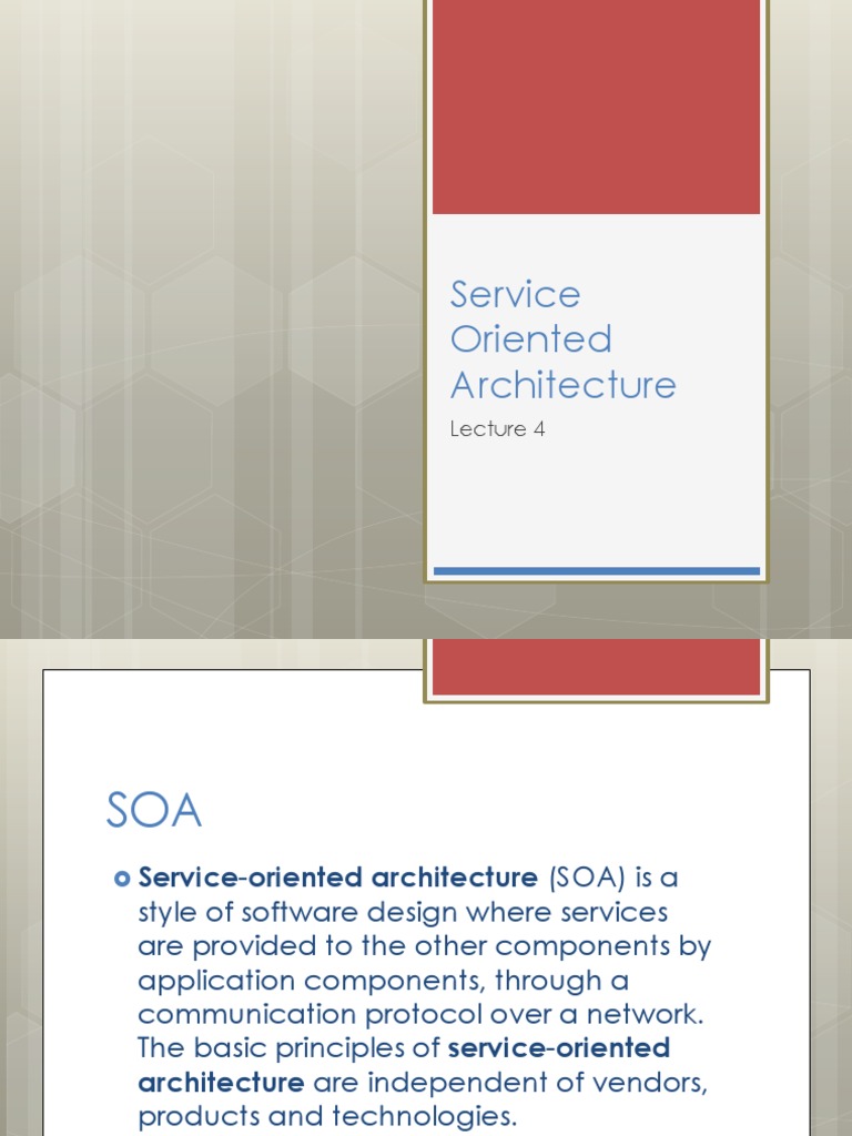 Service Oriented Architecture | PDF | Service Oriented Architecture | Information Technology