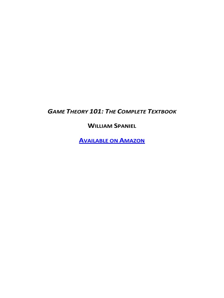 Game Theory Textbook Explains Prisoner's Dilemma | PDF | Game Theory ...