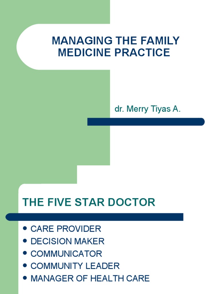 Managing The Family Practice | PDF | Managed Care | Health Sciences