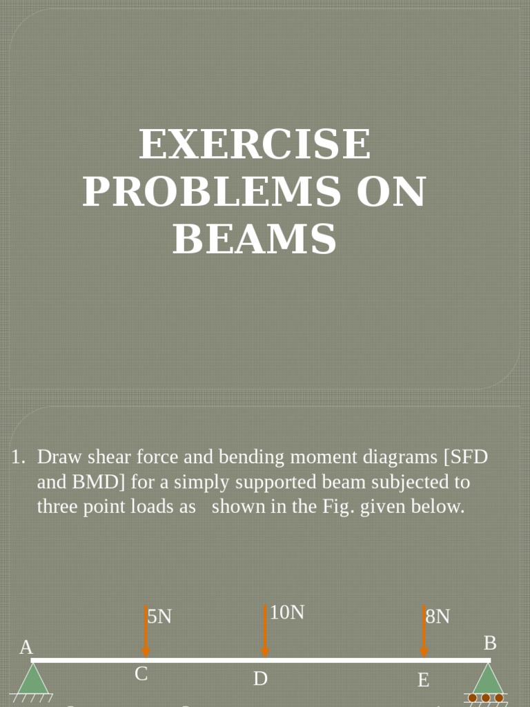 Exercise Problems Mos | PDF | Bending | Beam (Structure)